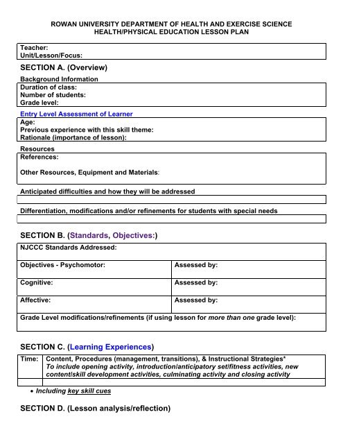 Lesson Plan Modification Template Kindergarten Lesson Plans 1 | PDF