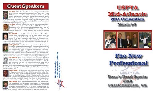 The New Professional The New Professional - USPTA divisions