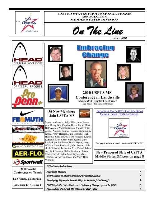 On The Line - USPTA divisions - United States Professional Tennis ...