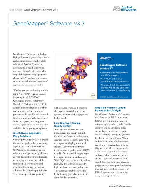 GeneMapper® Software v3.7