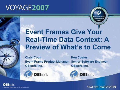 What is an Event Frame? - OSIsoft