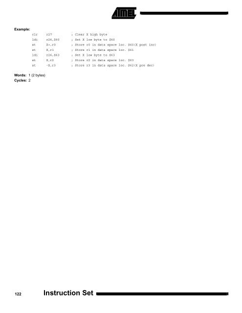 Example: Words: 1 (2 byte