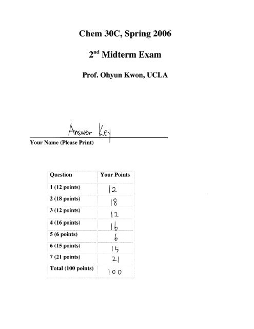 Midterm Exam #2 Key - UCLA Midterm Exam #2 Key - UCLA