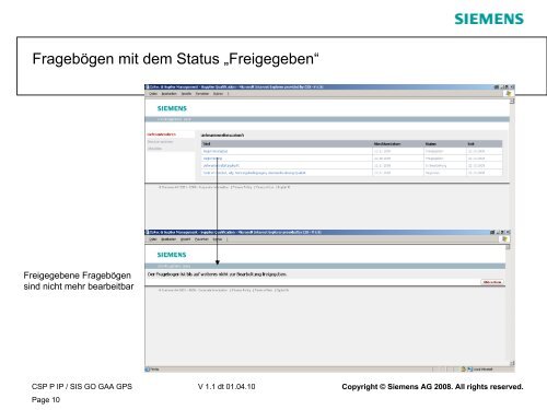 Fragebögen mit dem Statu