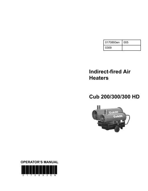 Indirect-fired Air Heaters Cub 200/300/300 HD - Wacker Neuson