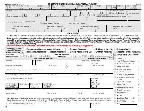 LDSS-2921 - Office of Temporary and Disability Assistance - New ...
