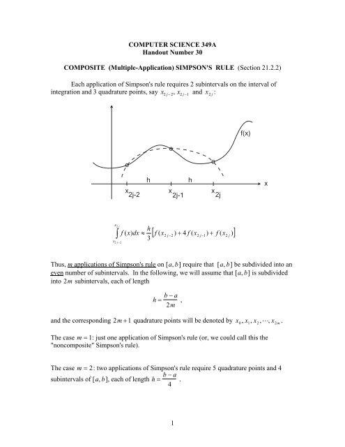 (Multiple-Application) SIMPSON'S RULE (Section 21.2.2)