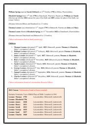 Descendants of Thomas Loomes - loomes family tree