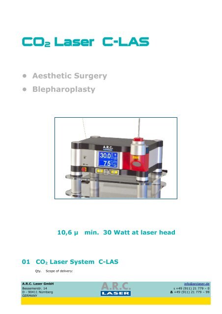 CO2 Laser C-LAS - ARC Laser