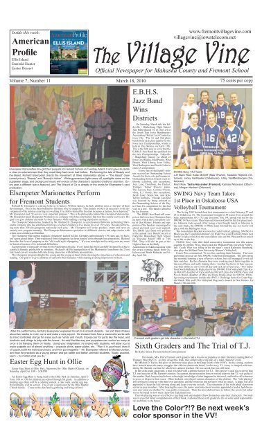 Section 1 - Fremont-What Cheer Vine & New Sharon Sun