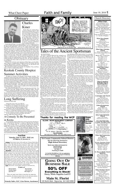 Section 3 - Fremont-What Cheer Vine & New Sharon Sun