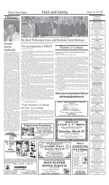 Section 2 - Fremont-What Cheer Vine & New Sharon Sun