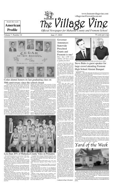 Yard of the Week - Fremont-What Cheer Vine & New Sharon Sun