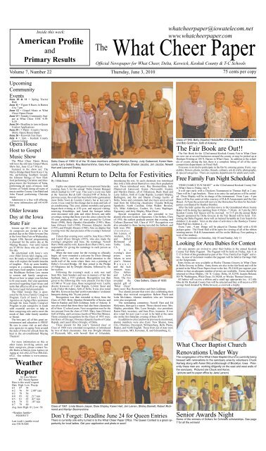 Section 1 - Fremont-What Cheer Vine & New Sharon Sun