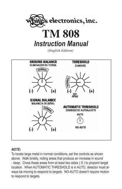 Whites TM 808 - White's Metal Detectors