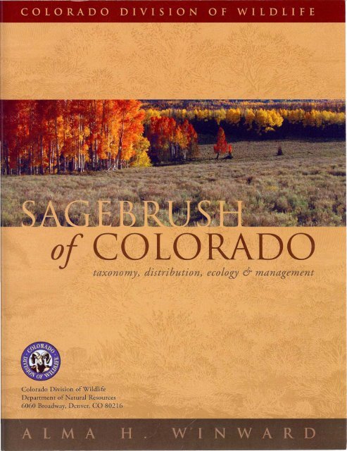 Sagebrush of Colorado manual - Colorado Division of Wildlife