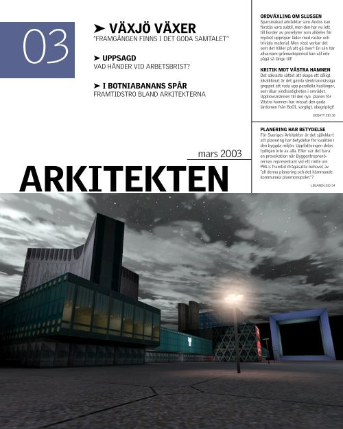 ARKITEKTEN - Sveriges Arkitekter