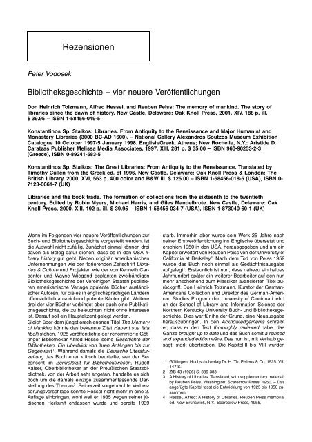 Bibliotheksgeschichte