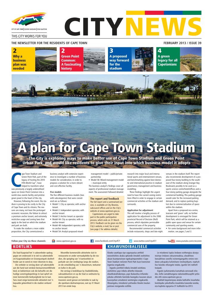 90 free Magazines from CAPETOWN.GOV.ZA