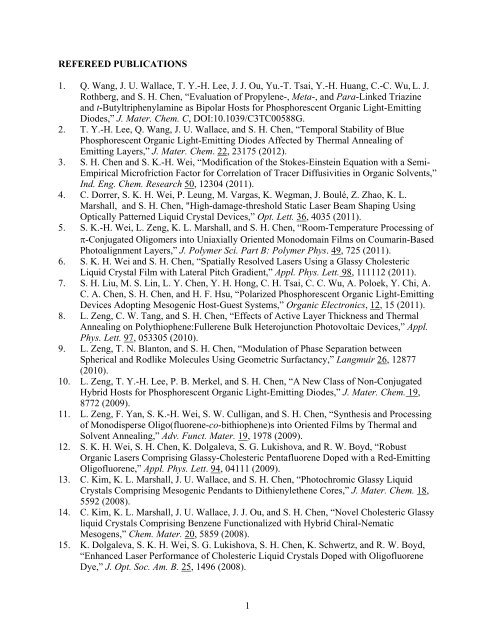 complete list of refereed publications