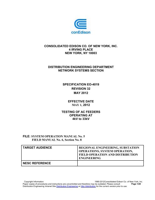 EO-4019 - Con Edison