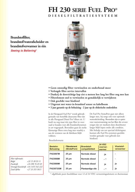 FH230 Fuel Pro updated.qxp - cumminsfiltration.com