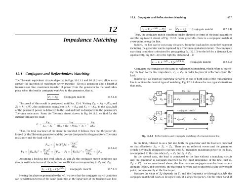 Ch.12: Impedance Matching - ECE