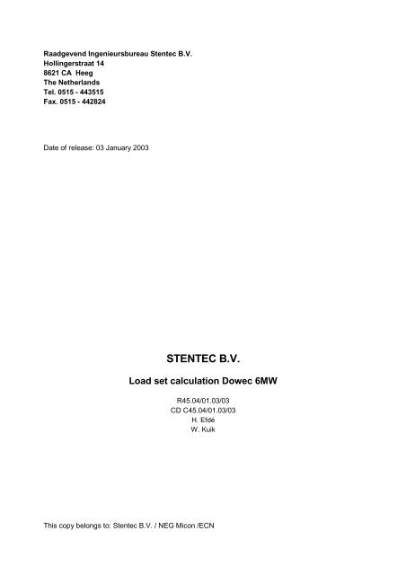 10089_001.pdf - Load set calculation - ECN
