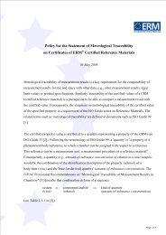 CERTIFICATE OF ANALYSIS - European Reference Materials