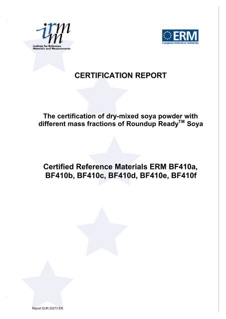 IRMM information - European Reference Materials