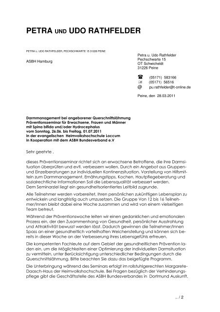 PETRA UND UDO RATHFELDER - ASBH Hamburg