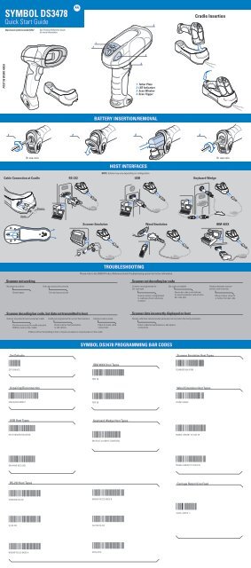 Symbol DS3478 Quick Start Guide (p/n 72-72130-01 Rev B)