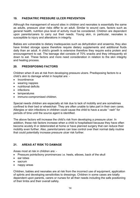 19. PAEDIATRIC PRESSURE U