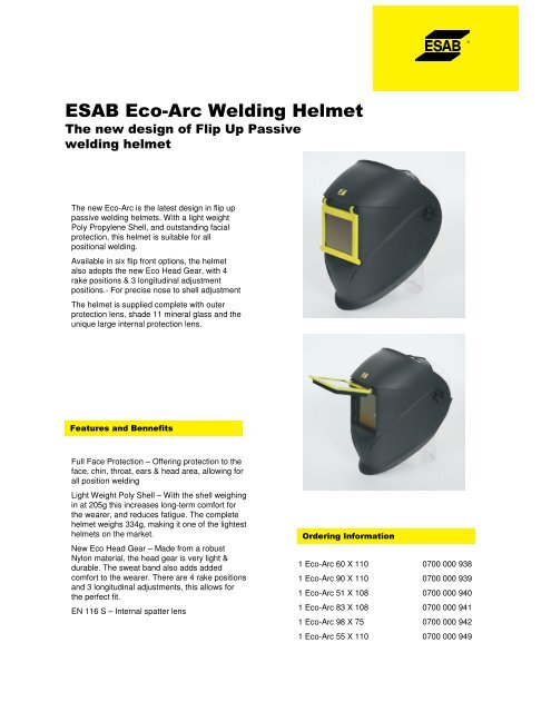 ESAB Eco-Arc Welding Helmet