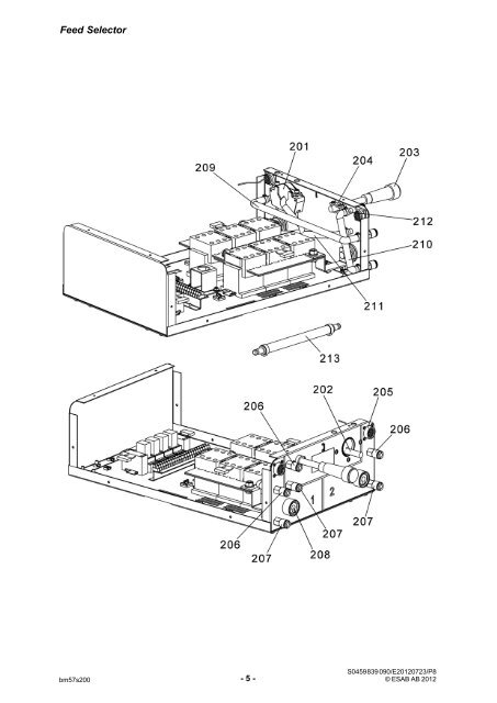 Feed Selector Spare parts list - ESAB