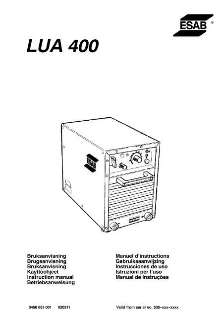 LUA 400 - ESAB