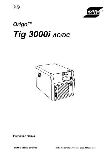 Tig 3000i AC/DC - ESAB