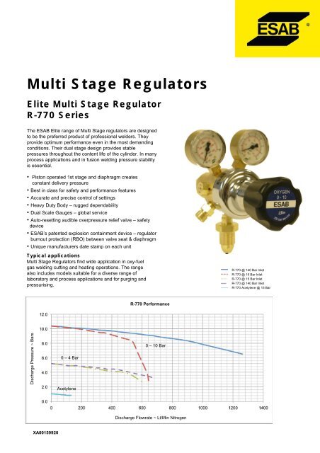 Multi Stage Regulators - ESAB