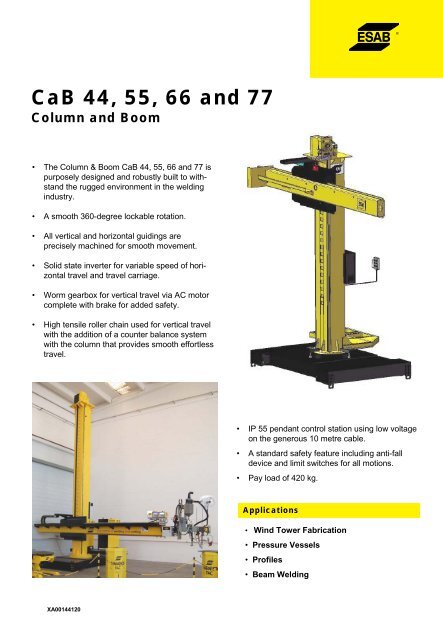 CaB 44, 55, 66 and 77 - ESAB