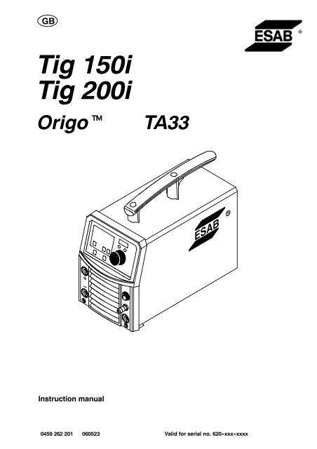 Tig 150i Tig 200i - ESAB