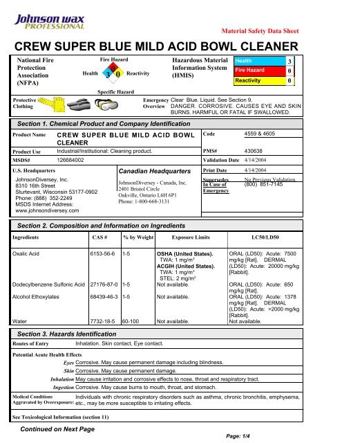 CREW SUPER BLUE MILD ACID BOWL CLEANER - CleanEasier