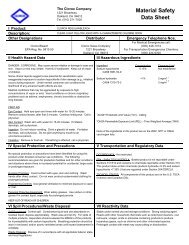 material safety data sheet institutional formula drano - CleanEasier ...