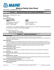 TASKI PROFI (Canadian English Institutional MSDS 2421) - Erv Parent