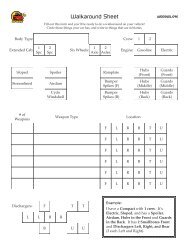 Lone Wolf Action Chart and Combat Reference - ESG Labs