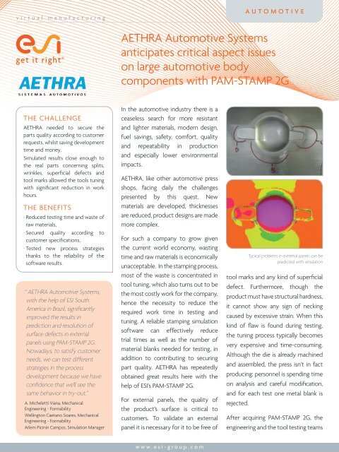 AETHRA Automotive Systems anticipates critical aspect ... - ESI Italia