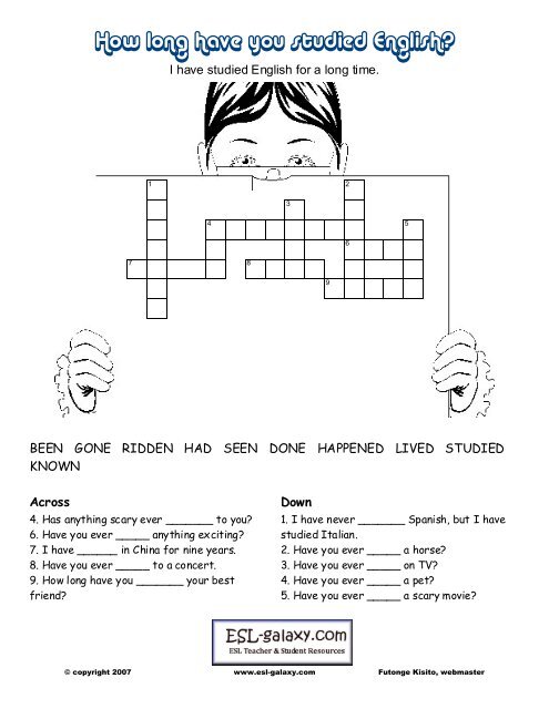 How long have you studied English? - ESL Galaxy