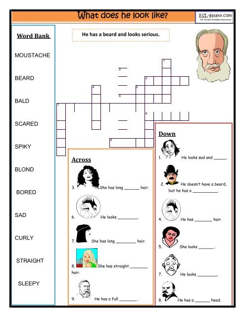 What does he look like? - ESL Galaxy