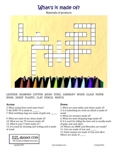 What's it made of? - ESL Galaxy