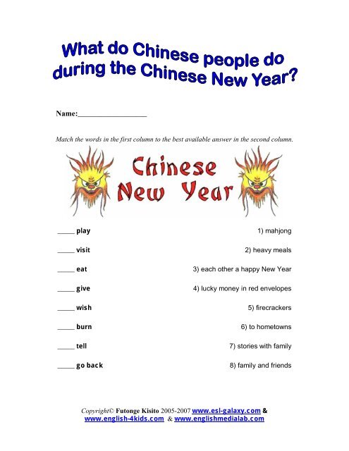 Chinese New Year - ESL Galaxy