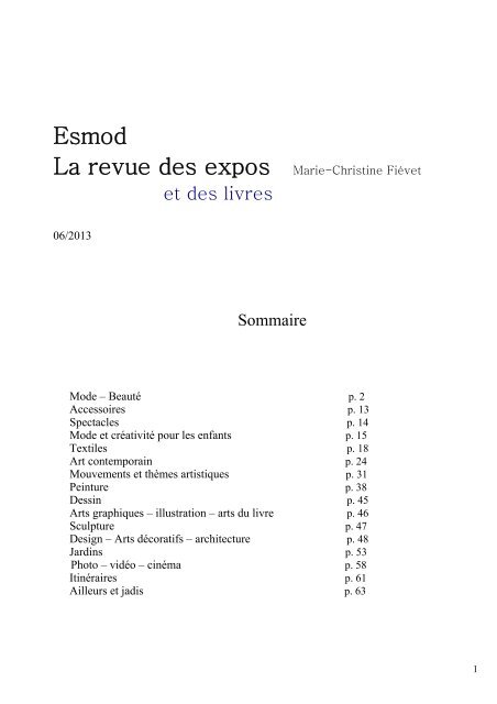 ESMOD Bordeaux à l`Institut Culturel Bernard Magrez (pdf